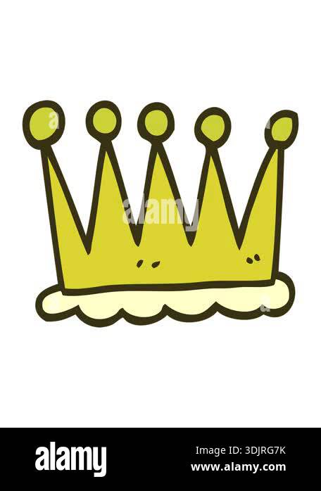 changing color animation of simple cartoon doodle crown Stock Video ...