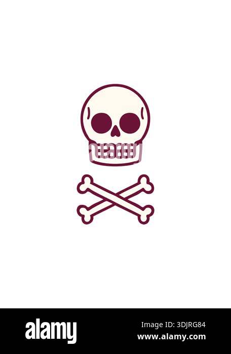 sales flash animation of tattoo in traditional style of a skull in ...