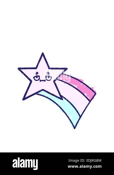 stretching up animation of Shooting Star Drawing Stock Video Footage ...