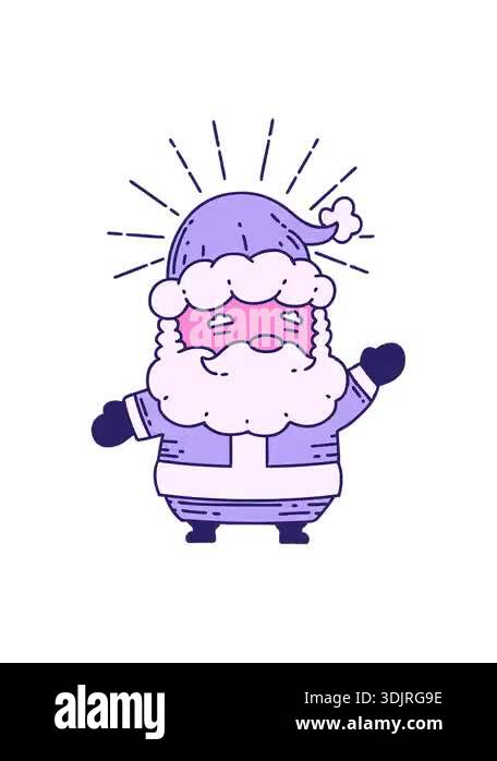 shivering motion animation of traditional style santa claus christmas ...