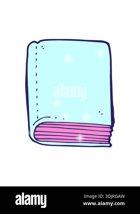 glitter effect animation of a cartoon book Stock Video Footage - Alamy