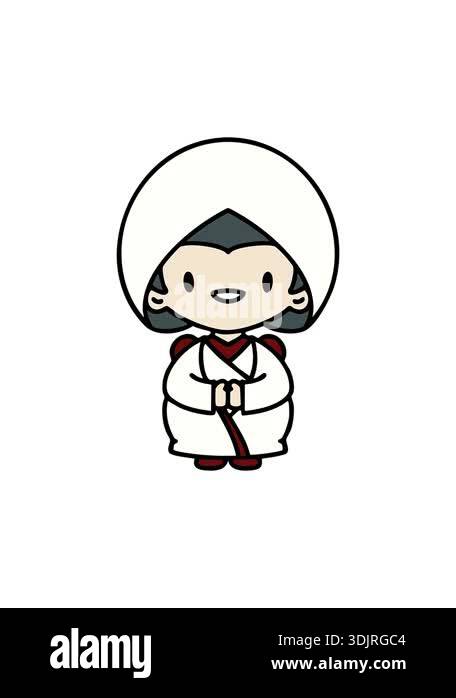 popping motion animation of japanese woman in traditoinal wedding ...