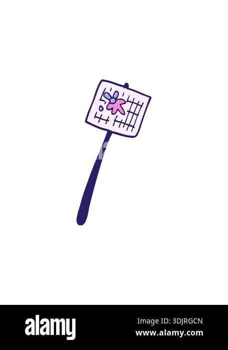 starburst effect animation of cartoon doodle fly swatted Stock Video ...