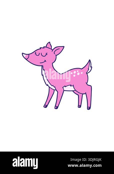 radioactive glowing animation of drawing of a deer Stock Video Footage ...