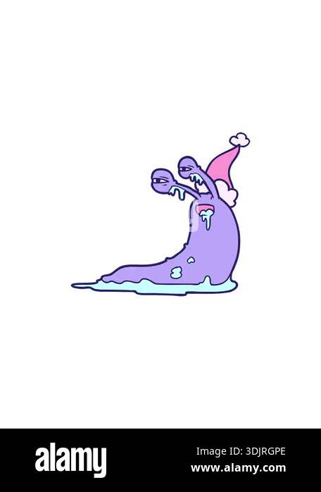 flashy sales animation of gross hand drawn line drawing of a slug ...