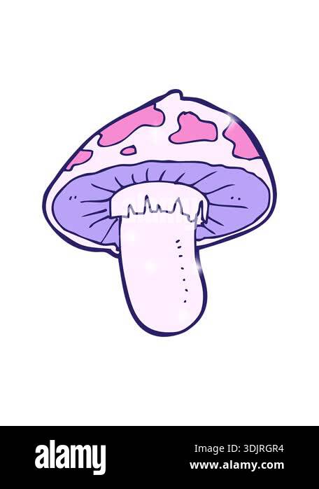 glitter effect animation of cartoon toadstool Stock Video Footage - Alamy