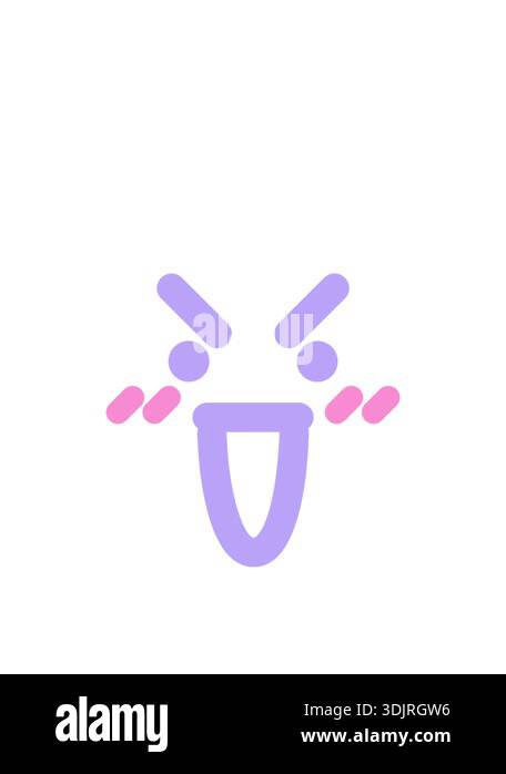 jumping motion animation of victorious mean face icon Stock Video ...