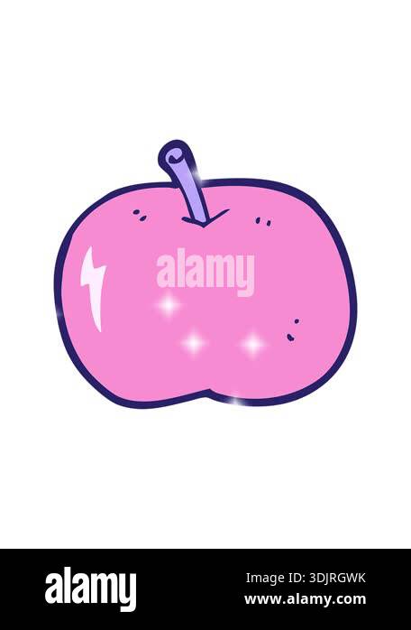 glitter effect animation of cartoon shiny apple Stock Video Footage - Alamy