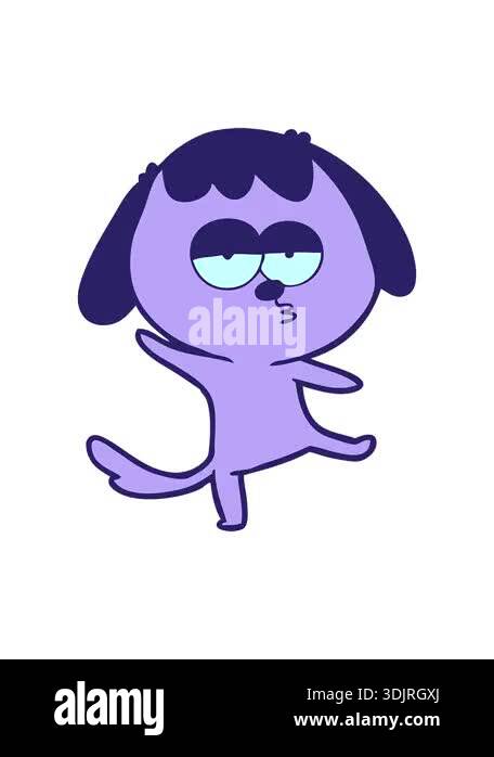 shivering motion animation of a bored dog Stock Video Footage - Alamy