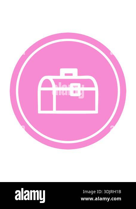 pressure popping animation of tool box circular icon symbol Stock Video ...