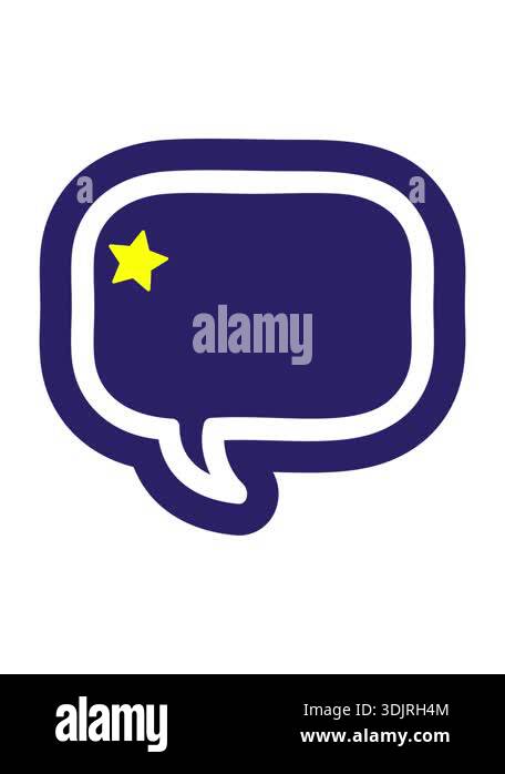 twinkling stars effect animation of speech bubble icon symbol design ...