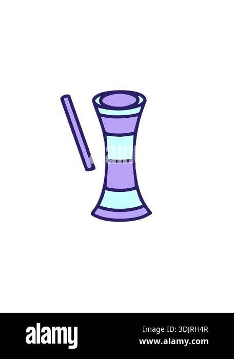 horizontally vibrating animation of brazilian reco musical instrument ...