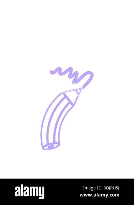 rise and float animation of vector illustration of a pencil drawing a ...