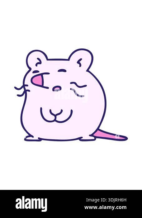 shaking motion animation of cartoon of a white mouse Stock Video ...