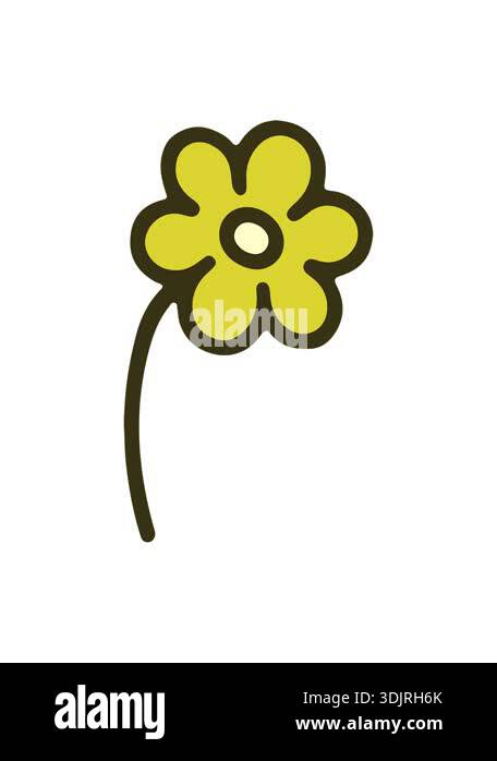 changing color animation of cartoon of a flower design Stock Video ...