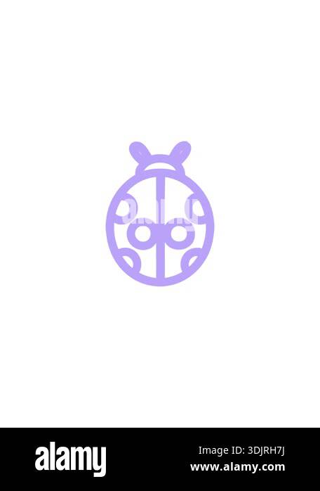 radioactive glowing animation of ladybug insect symbol Stock Video ...