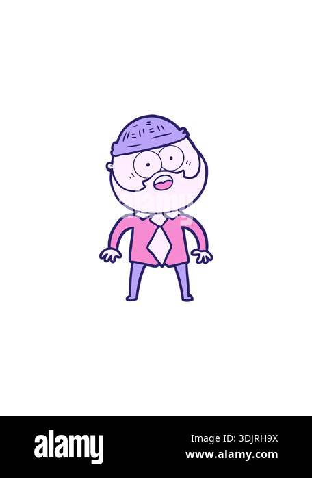 radioactive glowing animation of bearded man Stock Video Footage - Alamy