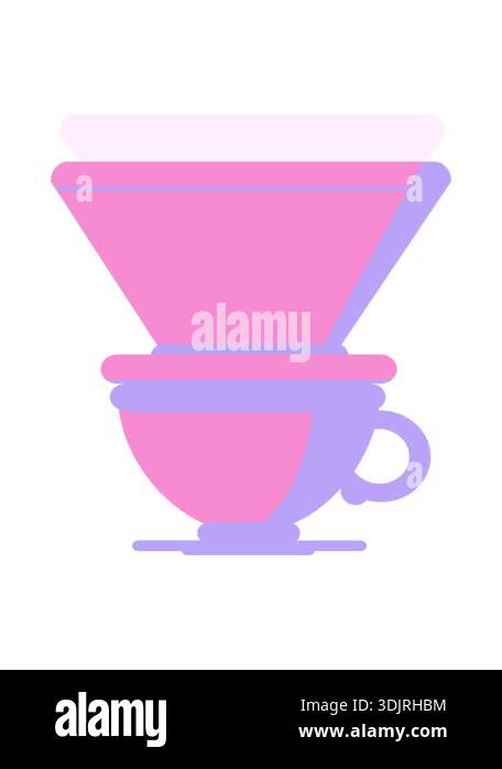 pressure popping animation of Flat colour illustration of a filter ...