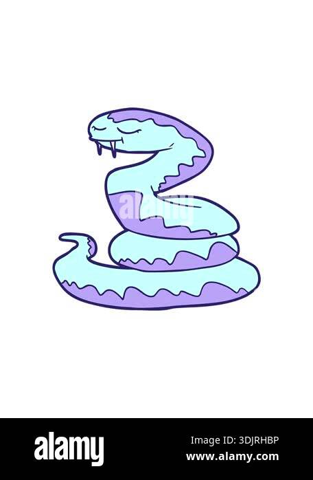 attention grabbing animation of a snake Stock Video Footage - Alamy