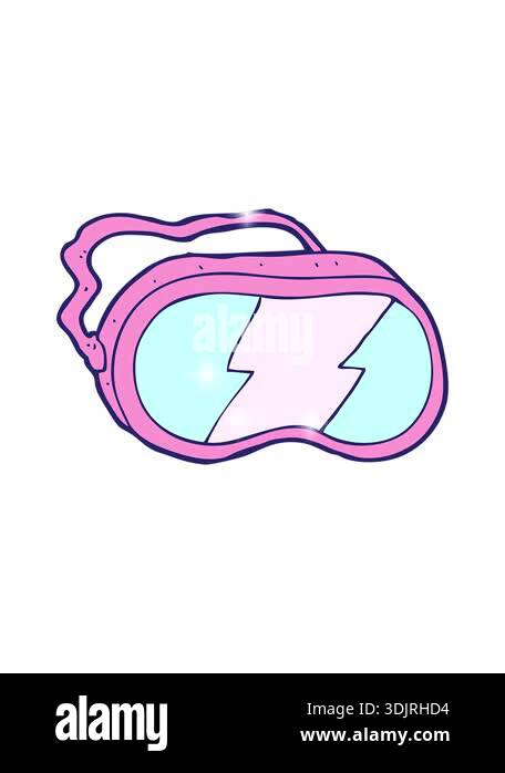 glitter effect animation of cartoon ski goggles Stock Video Footage - Alamy