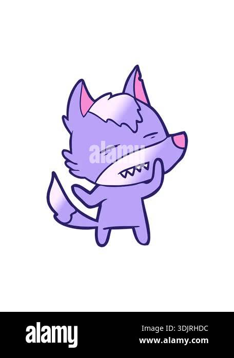 jiggle motion animation of a wolf showing teeth Stock Video Footage - Alamy