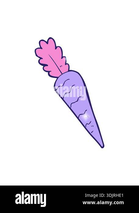 glitter effect animation of cartoon carrot design Stock Video Footage ...