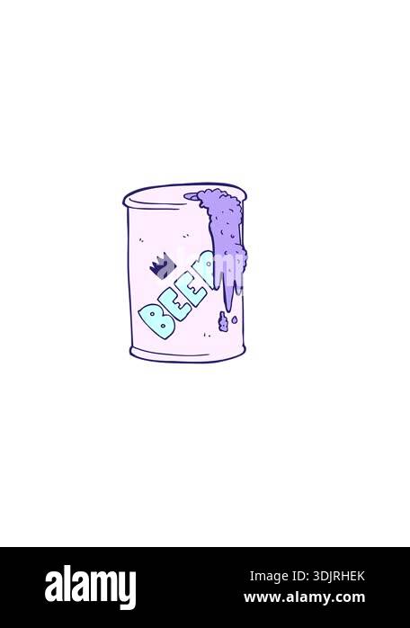 horizontally vibrating animation of cartoon beer can Stock Video ...