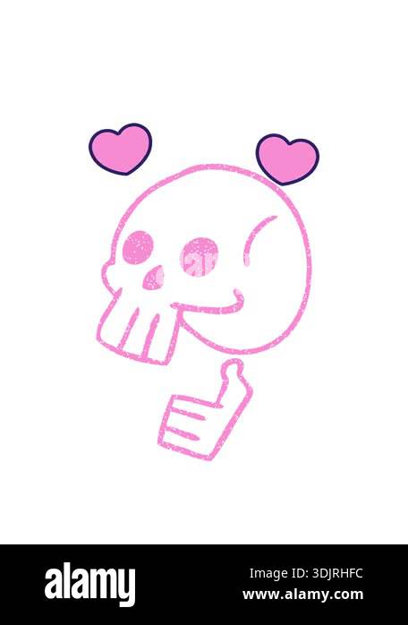 spinning hearts animation of Spooky Skull Charcoal Drawing Stock Video ...