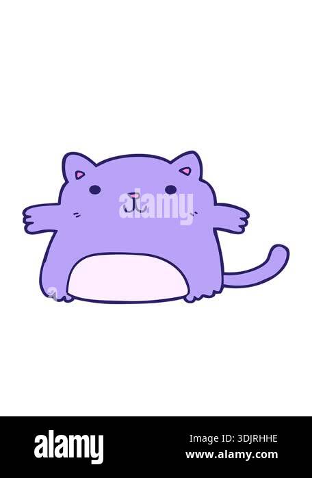 bobbing motion animation of fun illustration of a cartoon cat Stock ...
