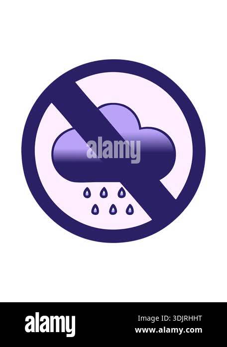 jiggle and pause animation of gradient shaded cartoon of a storm rain ...