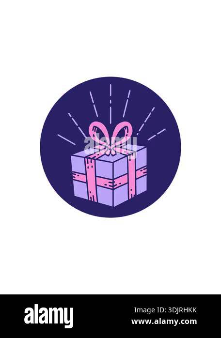 flashy sales animation of drawing of christmas present Stock Video ...