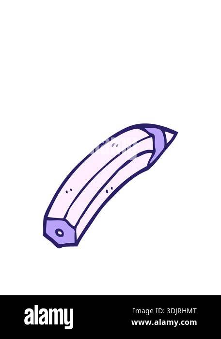 rise and float animation of cartoon doodle of a coloring pencil Stock ...