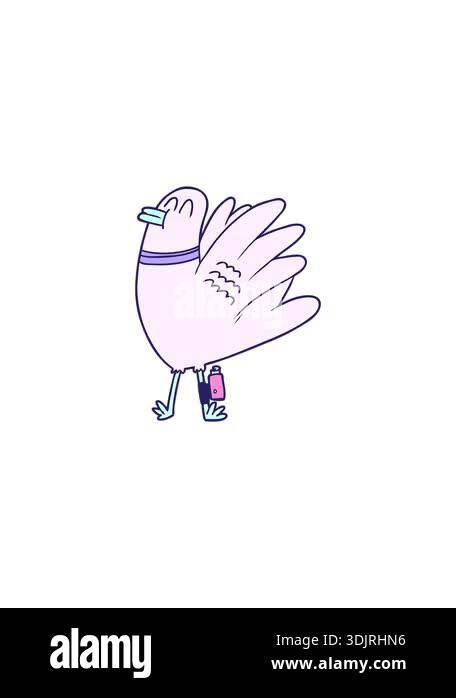 flashy sales animation of retro cartoon of a bird Stock Video Footage ...