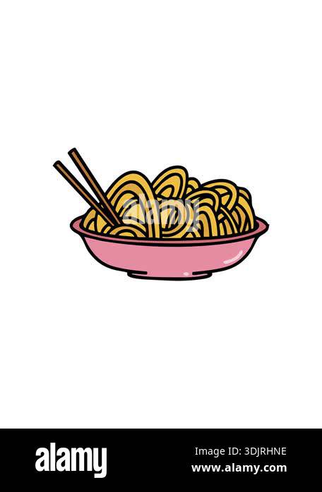 starburst effect animation of udon noodles served in bowl Stock Video ...