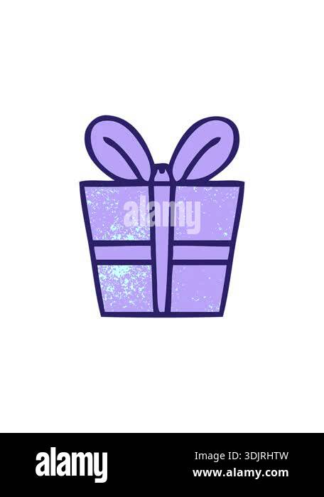 starburst effect animation of hand drawn cartoon present Stock Video ...