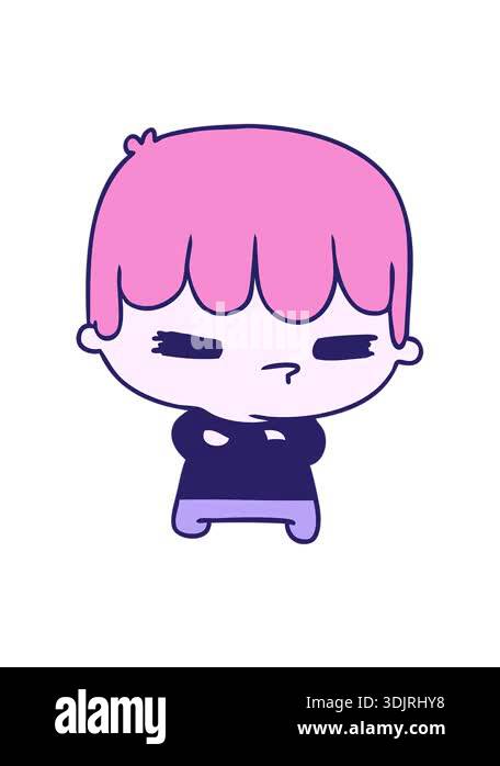 vibrating motion animation of cartoon illustration of a kawaii cute ...