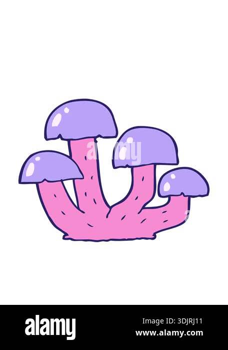 bobbing motion animation of cartoon mushroom image Stock Video Footage ...