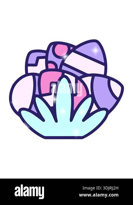 glitter effect animation of cute decorative egg design Stock Video ...