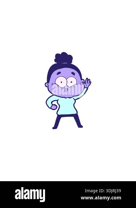 sales flash animation of cartoon of a happy old woman design Stock ...
