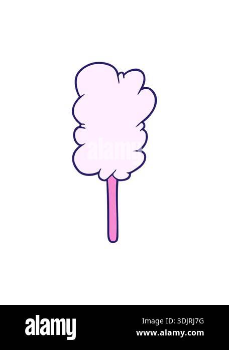 pixelize effect animation of cartoon candy floss on stick Stock Video ...