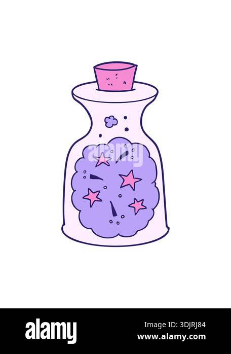 shine light effect animation of cartoon magic potion Stock Video ...