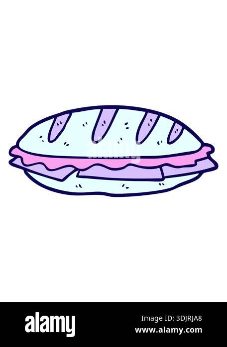 neon light effect animation of cartoon chesse sandwich Stock Video ...