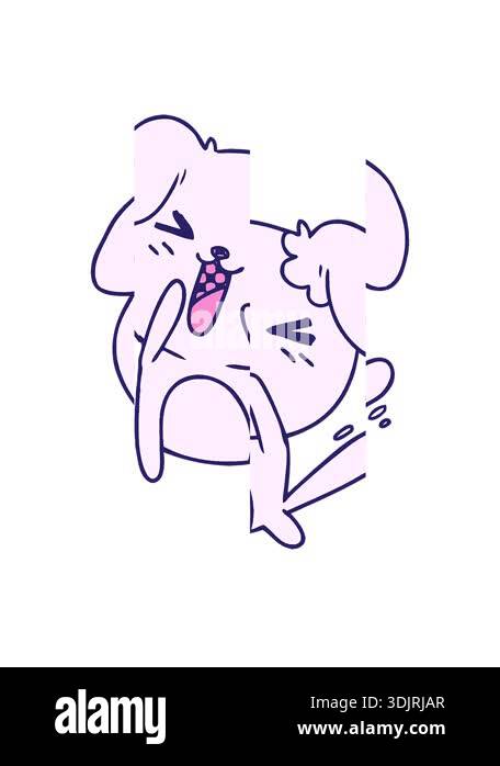 splitting motion animation of a cartoon of cute kawaii dog Stock Video ...