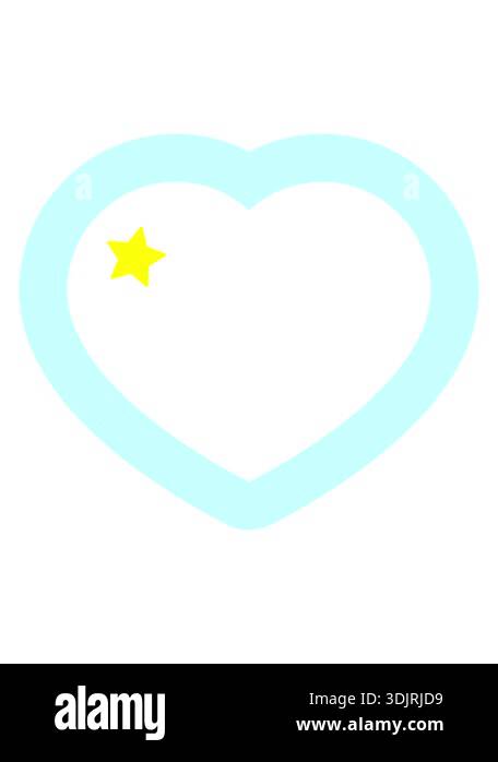 twinkling stars effect animation of a heart symbol graphic icon Stock ...