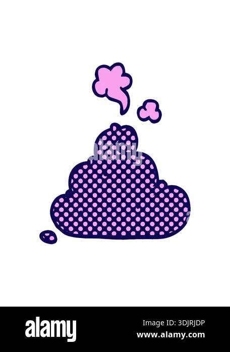 neon light effect animation of cartoon doodle poop Stock Video Footage ...