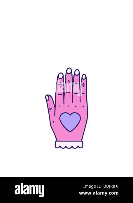 rise and float animation of tattoo style hand Stock Video Footage - Alamy