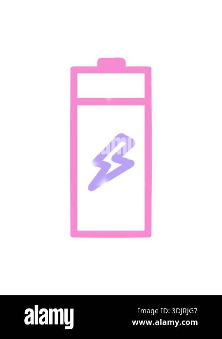 glitter effect animation of battery symbol icon Stock Video Footage - Alamy