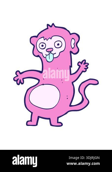 shine light effect animation of funny cartoon monkey Stock Video ...