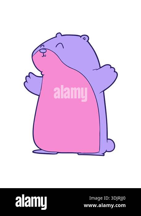 vibrating motion animation of hamster cartoon Stock Video Footage - Alamy