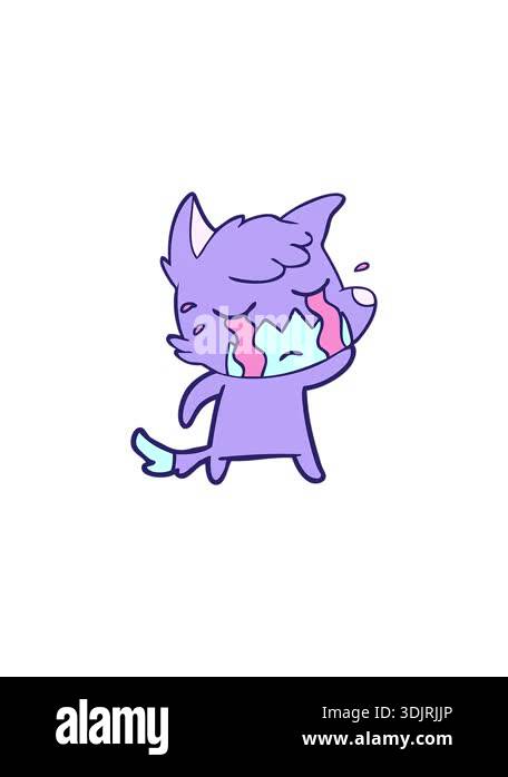 starburst effect animation of sad fox cartoon character Stock Video ...